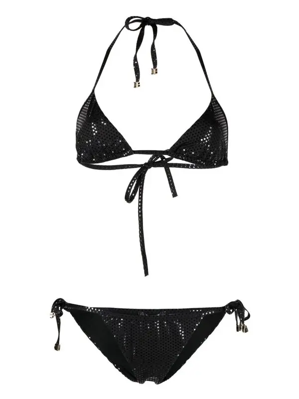 Balmain Foiled Triangle Bikini