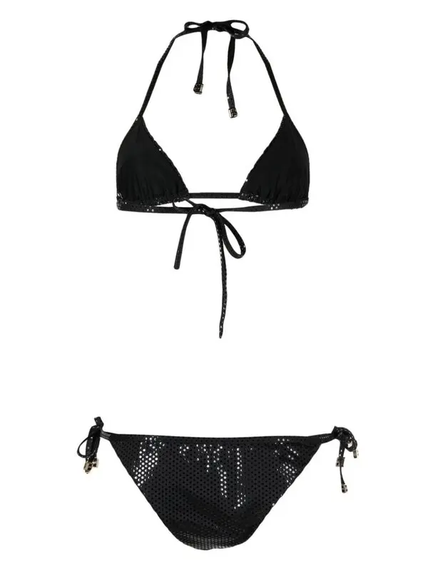 Balmain Foiled Triangle Bikini