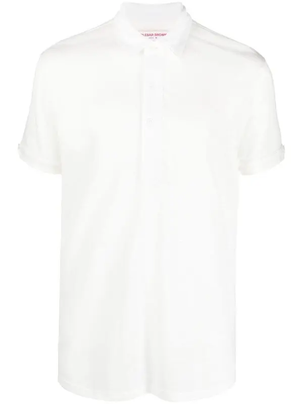 Orlebar Brown Sebastian Short-sleeve Linen Polo Shirt - White