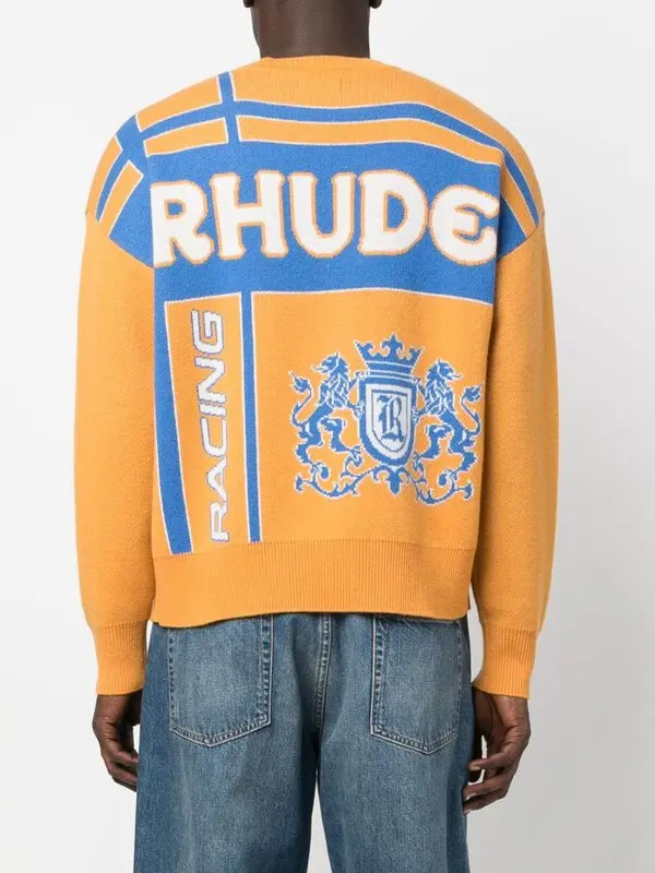 Rhude Palm Jacquard Crew Neck Jumper