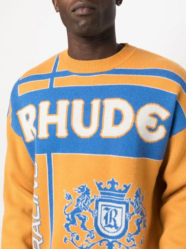 Rhude Palm Jacquard Crew Neck Jumper