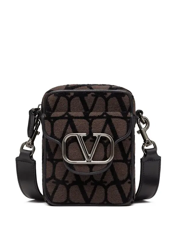 Valentino Garavani Mini Locò Toile Iconographe Shoulder Bag - Brown