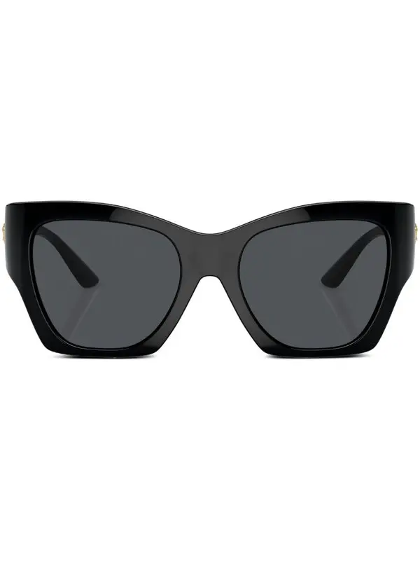 Versace Logo-plaque Cat-eye Frame Sunglasses - Black