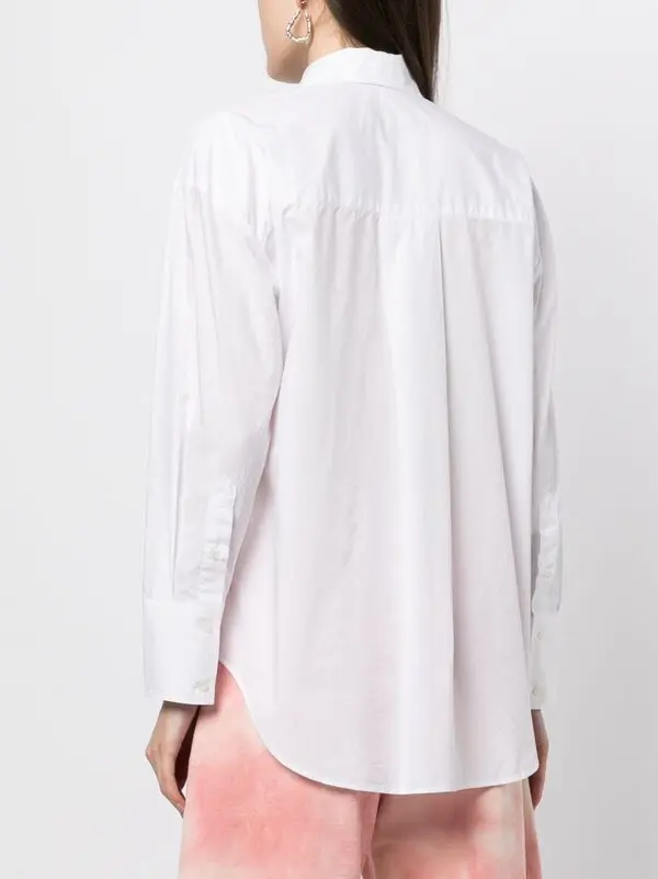 MSGM Rose-print Poplin Shirt