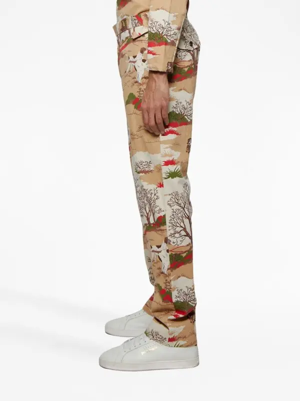 BODE Pointing Dog" Print Cotton Trousers