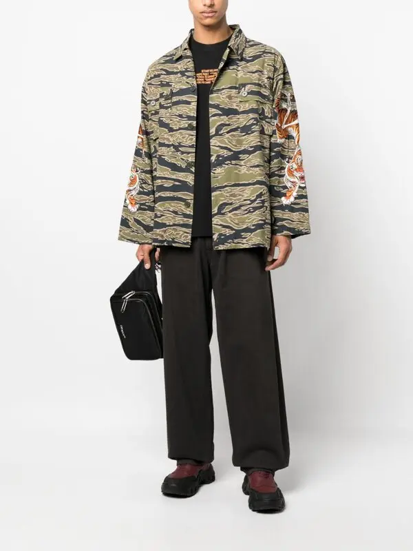 Wacko Maria Tiger Caouflage-Pattern Shirt Jacket In Green - 66