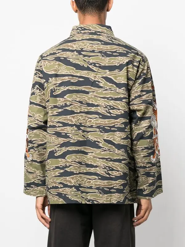 Wacko Maria Tiger Caouflage-Pattern Shirt Jacket In Green - 66