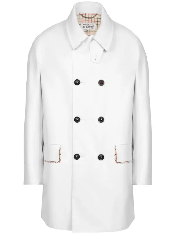 MAISON MARGIELA Double-breasted Coat - White