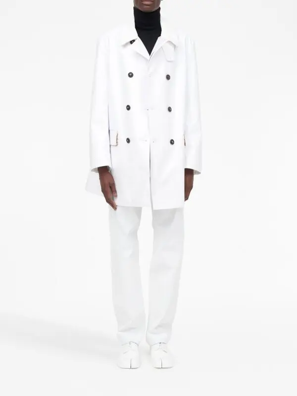 MAISON MARGIELA Double-breasted Coat - White