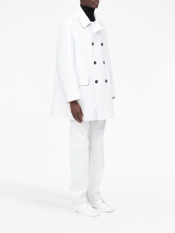MAISON MARGIELA Double-breasted Coat - White