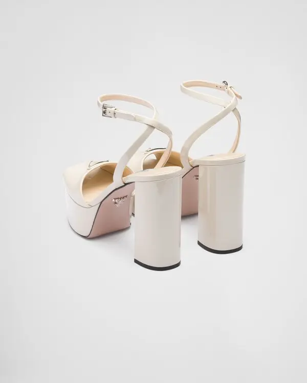Prada Patent Leather Platform Sandals