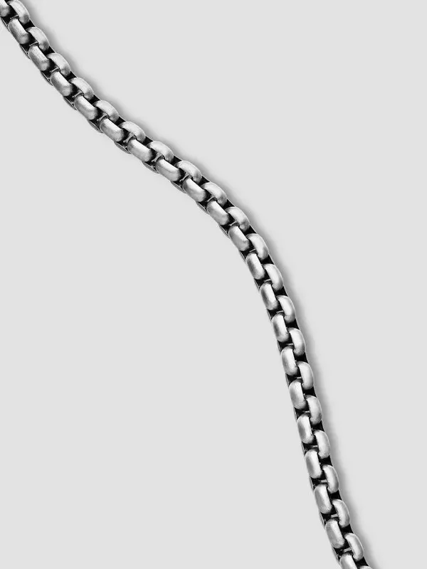 David Yurman Box Chain Necklace With Grey Titanium