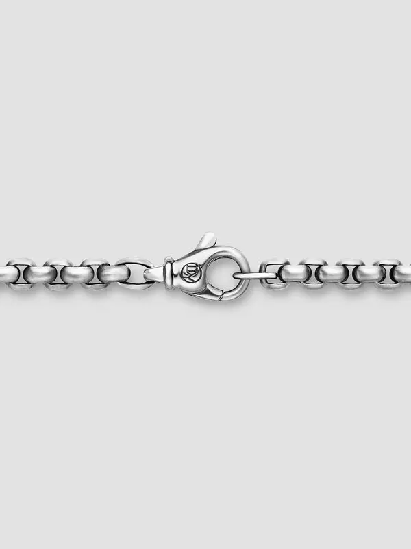 David Yurman Box Chain Necklace With Grey Titanium