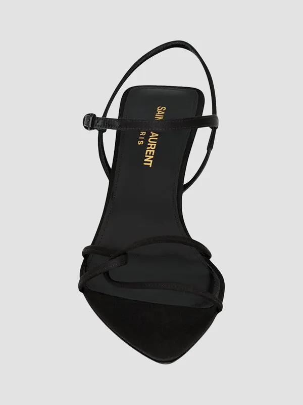 Saint Laurent Clara Sandals In Crepe Satin