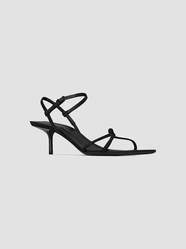Saint Laurent Clara Sandals In Crepe Satin