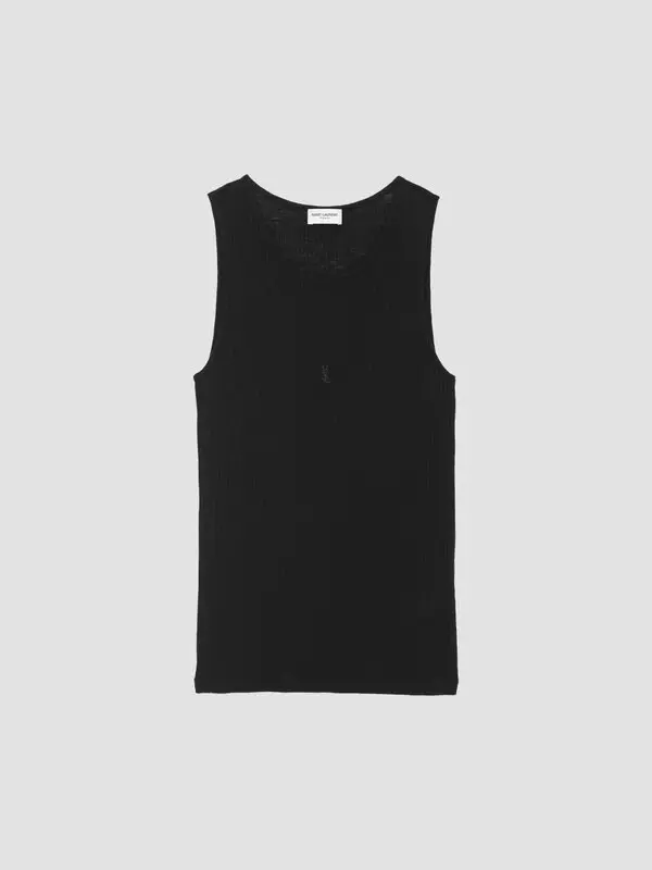 Saint Laurent Cassandre Tank Top - Black