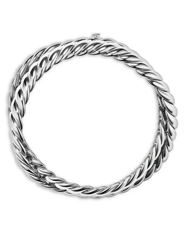 David Yurman Sterling Cable Link Wrap Bracelet - Silver
