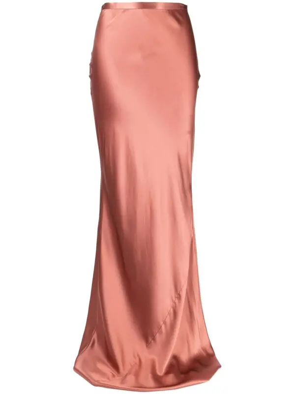 Michelle Mason Bias Maxi Skirt - Brown