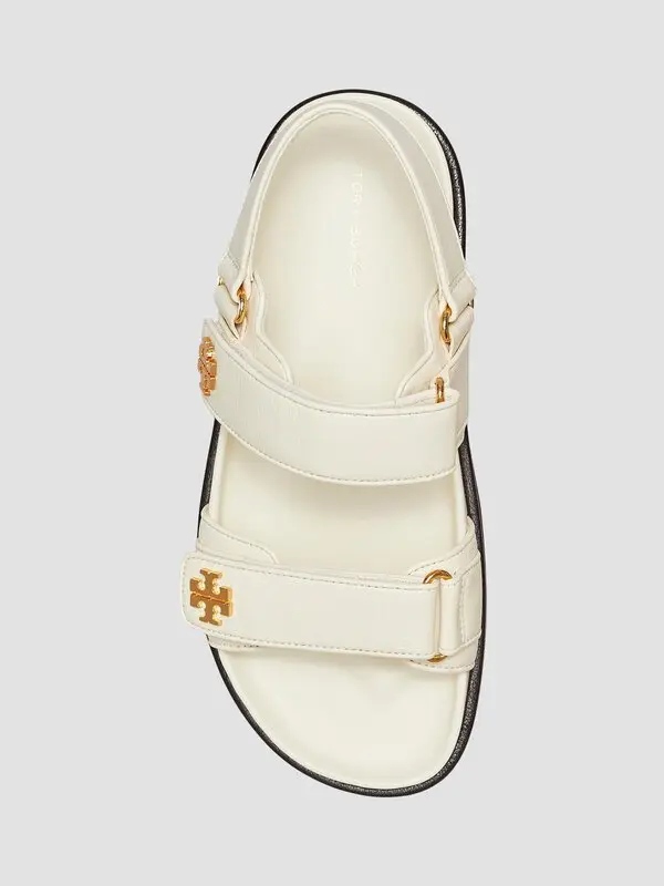 Tory Burch Kira Sport Leather Sandals - Ivory