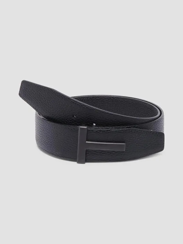 TOM FORD T Buckle Reversible Belt - Black