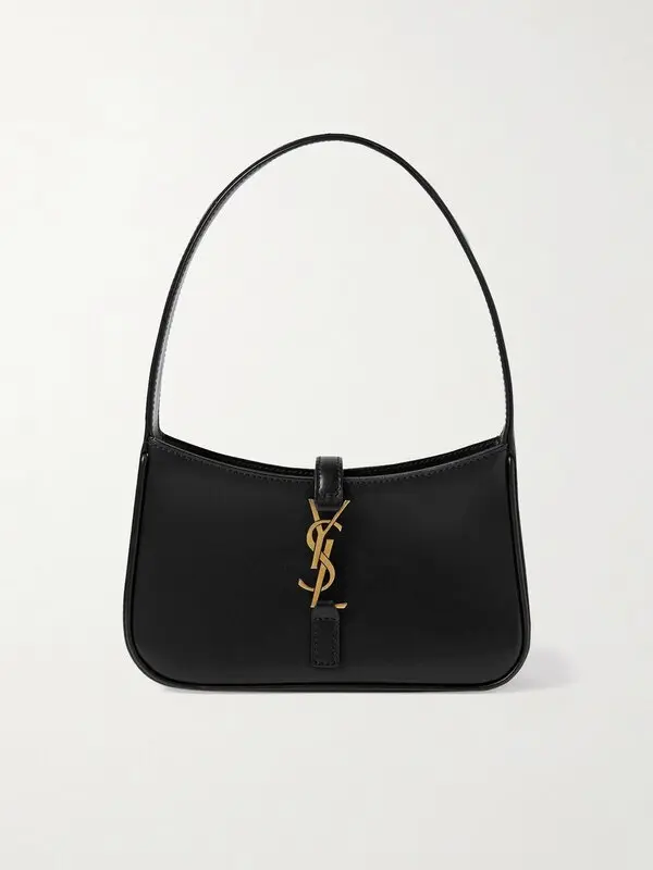 Saint Laurent Le 5 À 7 Leather Shoulder Bag - Black