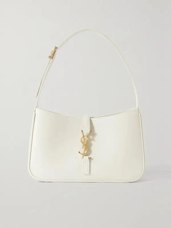 Saint Laurent Le 5 À 7 Leather Shoulder Bag - Neutrals