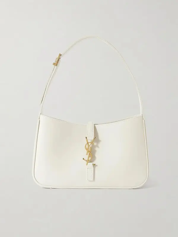 Saint Laurent Le 5 À 7 Leather Shoulder Bag - Neutrals