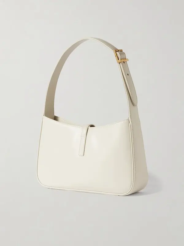 Saint Laurent Le 5 À 7 Leather Shoulder Bag - Neutrals