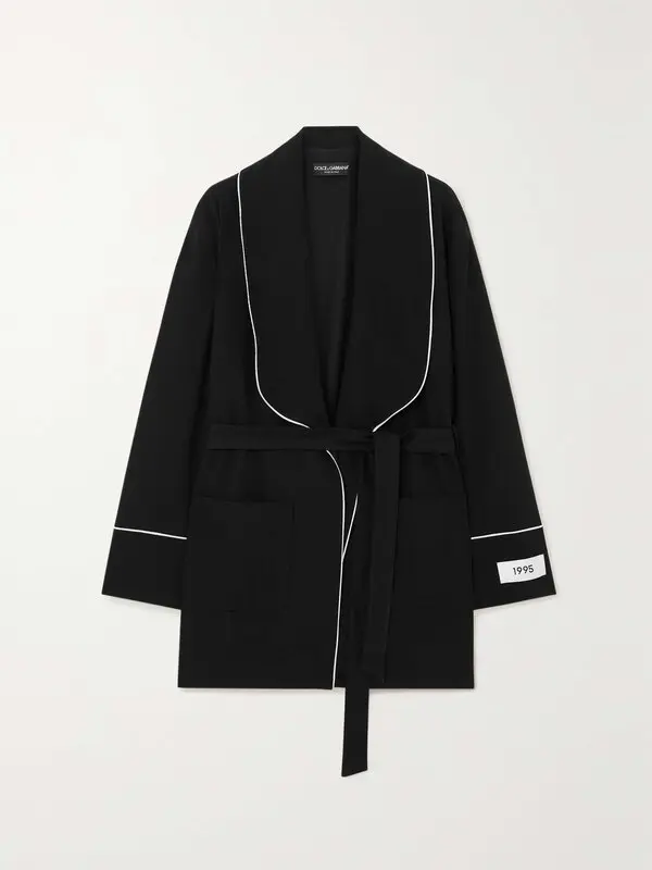 Dolce & Gabbana Belted Stretch-wool Jacket
