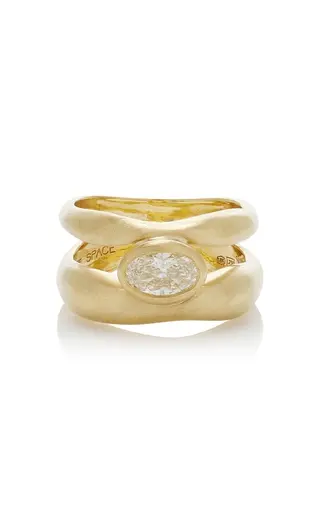 WHITE/SPACE Hover 14k Yellow Gold Diamond Ring