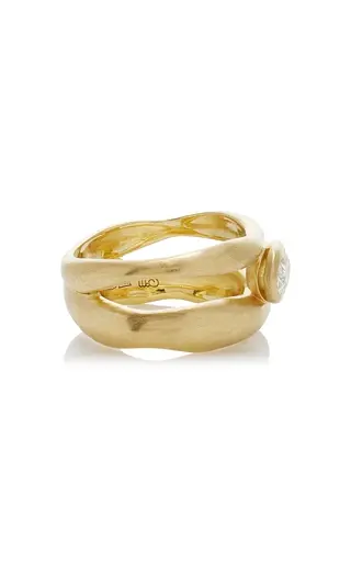 WHITE/SPACE Hover 14k Yellow Gold Diamond Ring