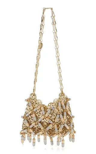 Rabanne 1969 Nano Brass Pill Shoulder Bag