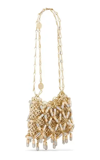 Rabanne 1969 Nano Brass Pill Shoulder Bag