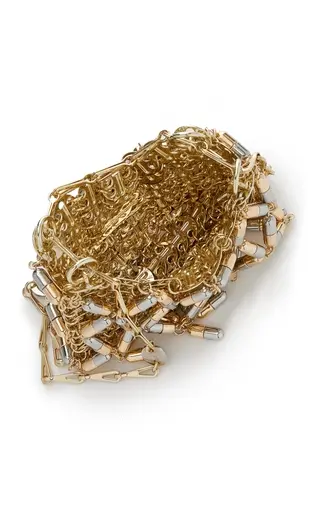 Rabanne 1969 Nano Brass Pill Shoulder Bag