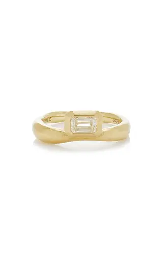 WHITE/SPACE Float 14k Yellow Gold Diamond Ring