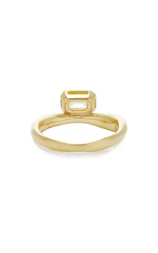 WHITE/SPACE Float 14k Yellow Gold Diamond Ring