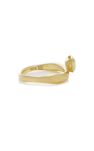 WHITE/SPACE Float 14k Yellow Gold Diamond Ring