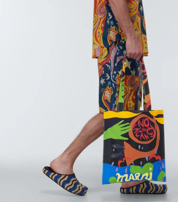 Marni X No Vacancy Inn Printed Tote