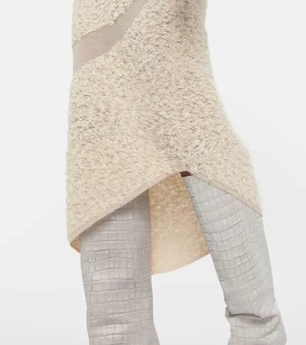 DION LEE Paneled Linen-blend Gown
