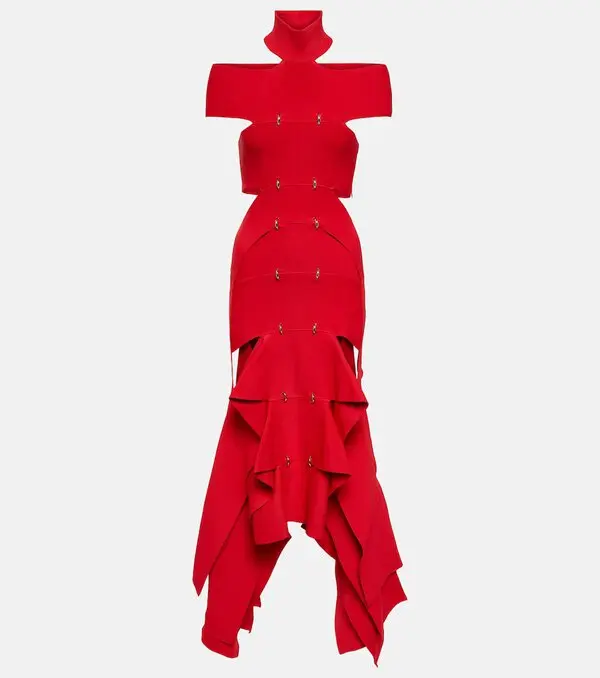 Alexander McQueen Cutout Off-shoulder Gown