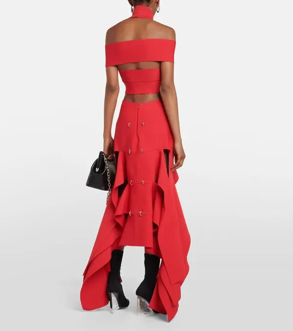Alexander McQueen Cutout Off-shoulder Gown