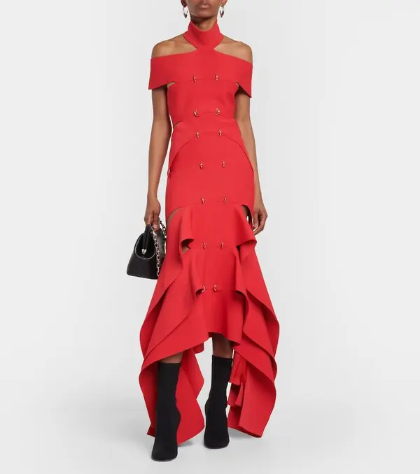 Alexander McQueen Cutout Off-shoulder Gown