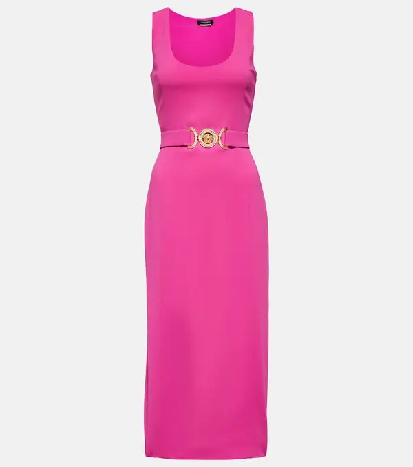 Versace Medusa '95 Belted Midi Dress - Pink