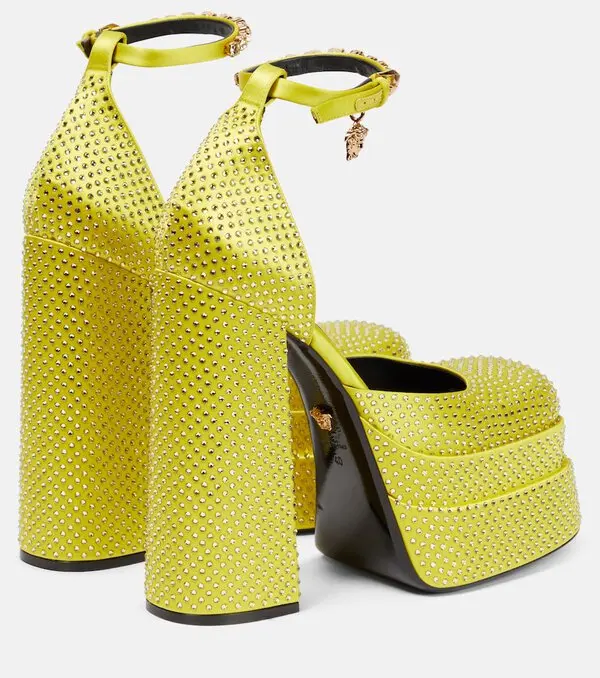Versace Medusa Aevitas Embellished Platform Pumps