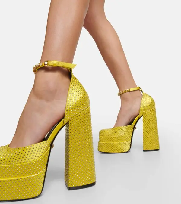 Versace Medusa Aevitas Embellished Platform Pumps