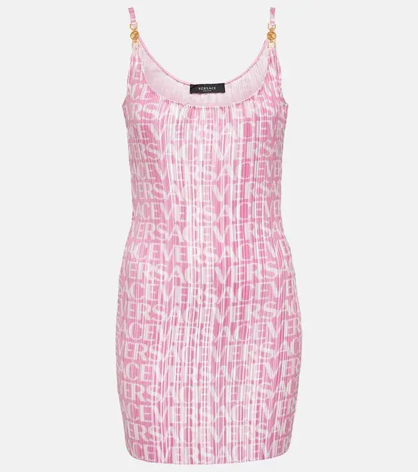 Versace Medusa '95 Logo Plissé Minidress