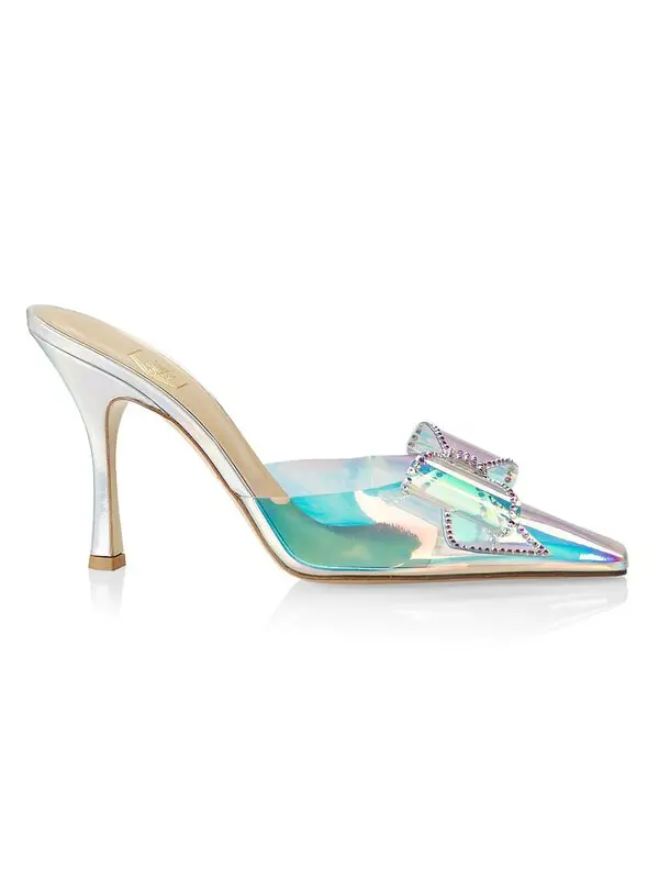 NALEBE Dimante Crystal-embellished Pvc Mules