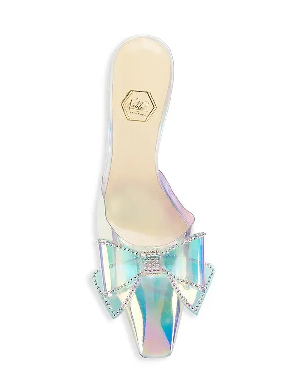 NALEBE Dimante Crystal-embellished Pvc Mules
