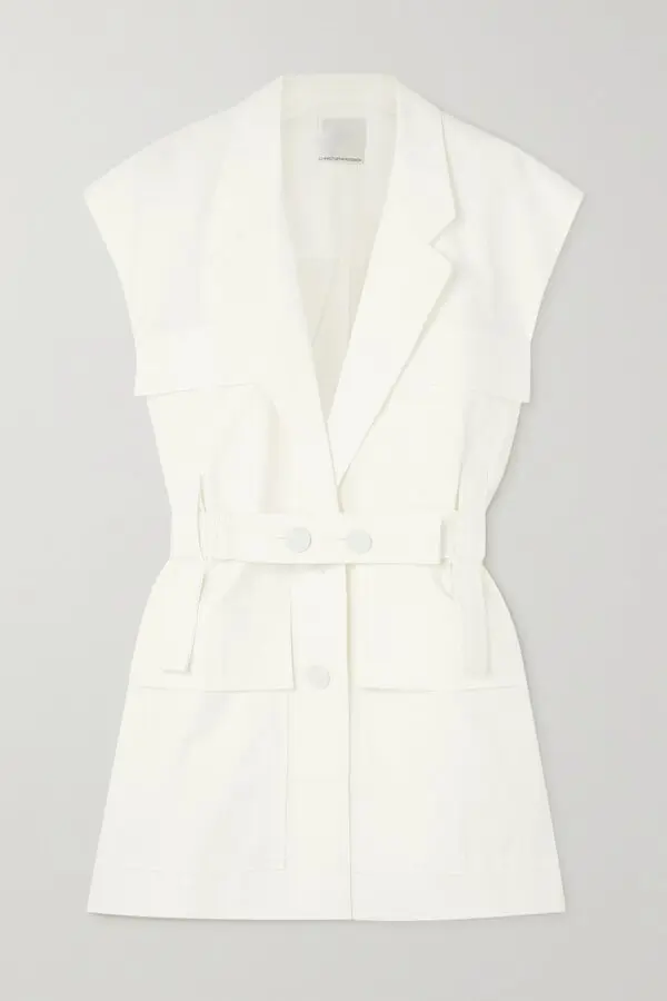 Christopher Esber Belted Cotton-twill Jacket