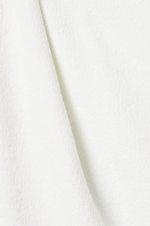 Matteau Petite Square Recycled-seersucker Swimsuit - White